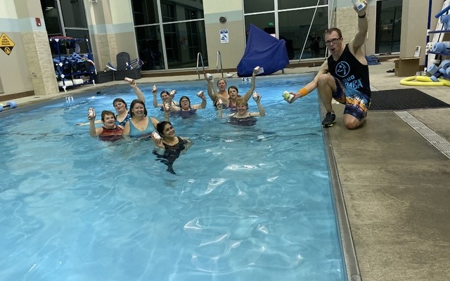 Aqua Zumba class at Mount Carmel Fitness Center with Stephen Mette