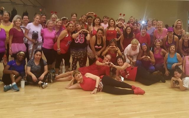 Zumba class at LA Fitness with Jeanne Knott
