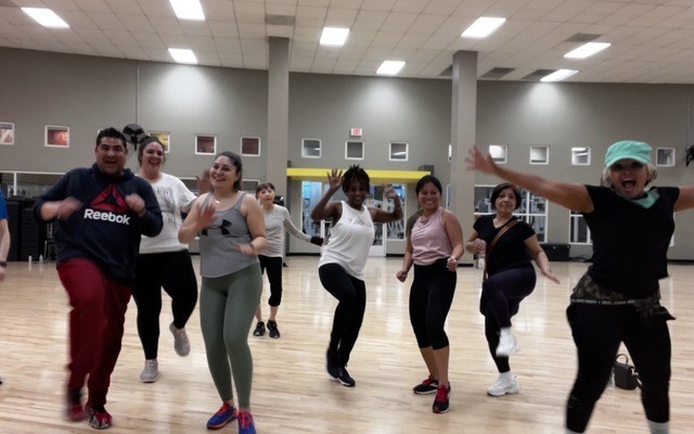 Zumba class at Esporta Fitness with Scheyla Blackburn